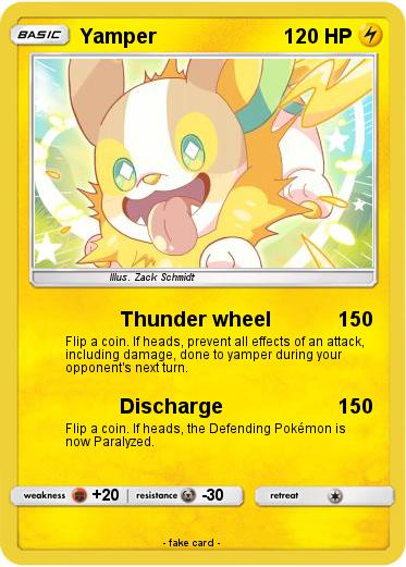 Pokémon Yamper 10 10 - Thunder wheel - My Pokemon Card