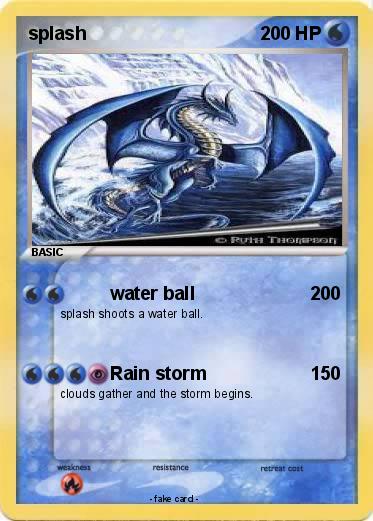 Pokémon splash 142 142 - water ball - My Pokemon Card