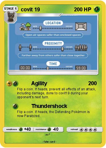 Pokémon covit 19 19 - Agility - My Pokemon Card