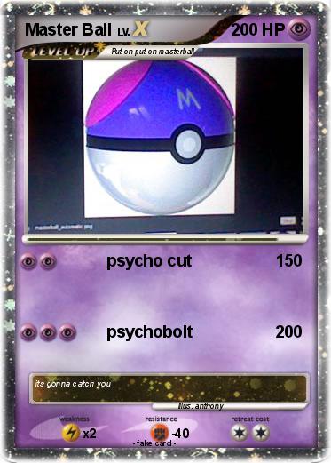 Pokémon Master Ball 119 119 - psycho cut - My Pokemon Card