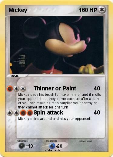 Pokémon Mickey 110 110 - Thinner or Paint - My Pokemon Card