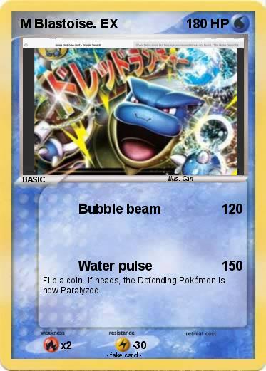 Pokémon M Blastoise EX 144 144 - Bubble beam - My Pokemon Card
