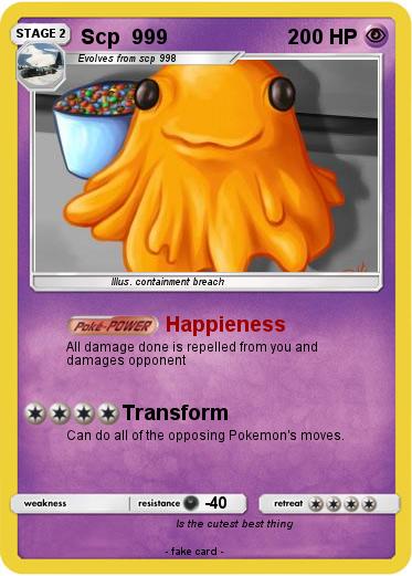 Pokémon Scp 999 12 12 - Happieness - My Pokemon Card