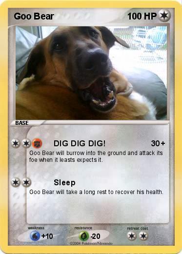 Pokémon Goo Bear - DIG DIG DIG! - My Pokemon Card