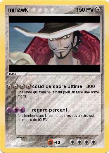 Pokémon mihawk - coud de sabre ultime 300 - Ma carte Pokémon