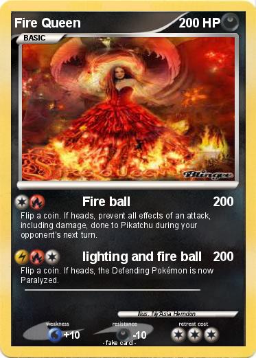 Pokémon Fire Queen 6 6 - Fire ball - My Pokemon Card