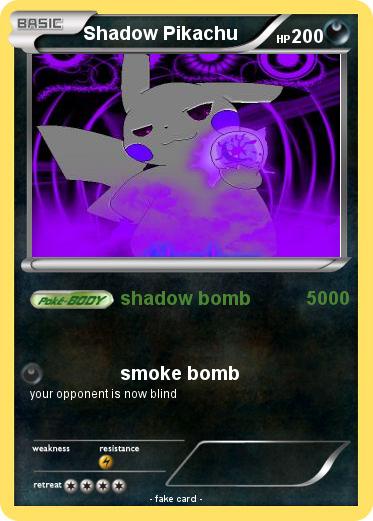Pokémon Shadow Pikachu 1070 1070 - shadow bomb 5000 - My Pokemon Card