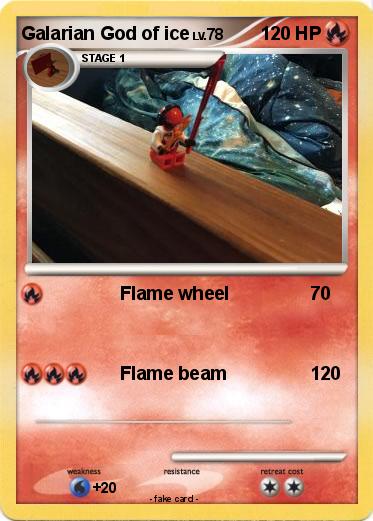 Pokémon Galarian God of ice - Flame wheel - My Pokemon Card