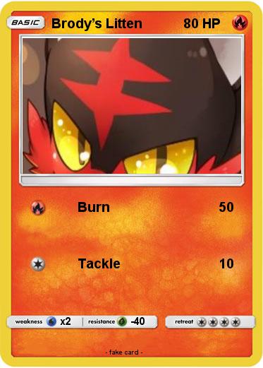 Pokémon Brody s Litten - Burn - My Pokemon Card