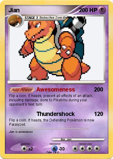 Pokémon Jian 7 7 - Awesomeness - My Pokemon Card