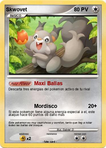 Pokémon Skwovet 2 2 - Maxi Ballas - Mi carta pokémon