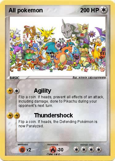 Pokémon All pokemon 128 128 - Agility - My Pokemon Card