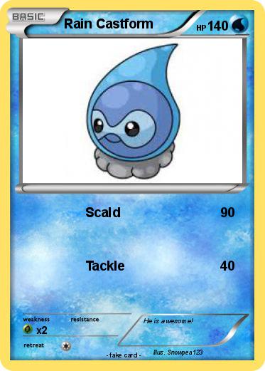 Pokémon Rain Castform - Scald - My Pokemon Card