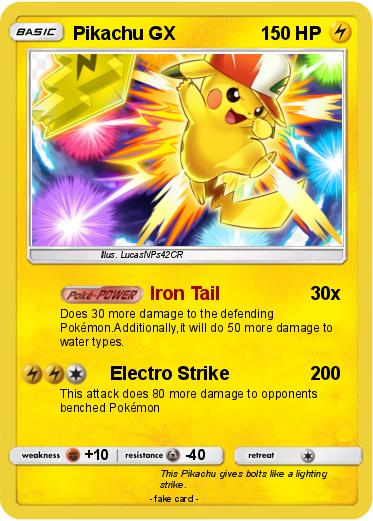 Pokémon Pikachu GX 132 132 - Iron Tail - My Pokemon Card
