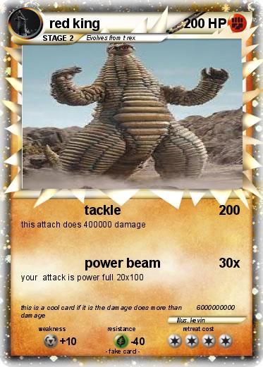 Pokémon red king 6 6 - tackle - My Pokemon Card