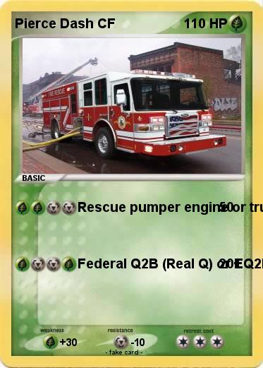 Pokémon Pierce Dash CF - Rescue pumper engine or truck - My Pokemon Card