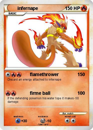 Pokémon infernape 1605 1605 - flamethrower - My Pokemon Card