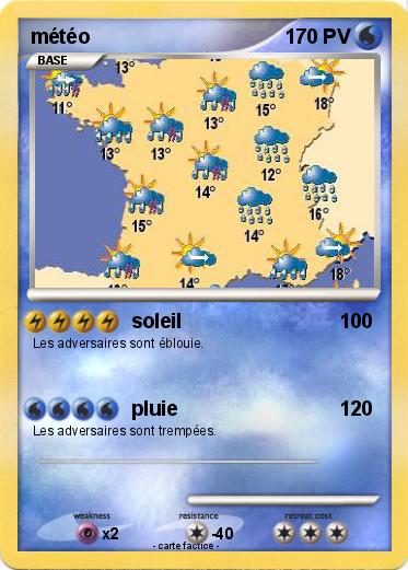 Pokémon meteo 336 336 - soleil - Ma carte Pokémon