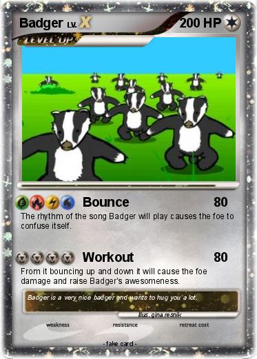 Pokémon Badger 6 6 - Bounce - My Pokemon Card