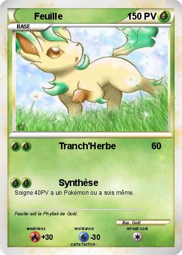 Pokémon Feuille 46 46 - Tranch'Herbe - Ma carte Pokémon