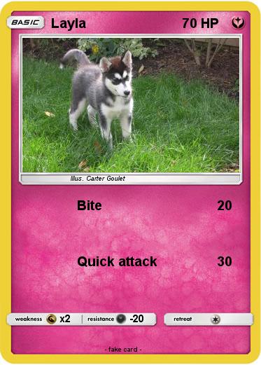 Pokémon Layla 123 123 - Bite - My Pokemon Card