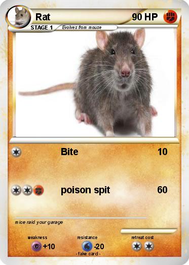 Pokémon Rat 302 302 - Bite - My Pokemon Card
