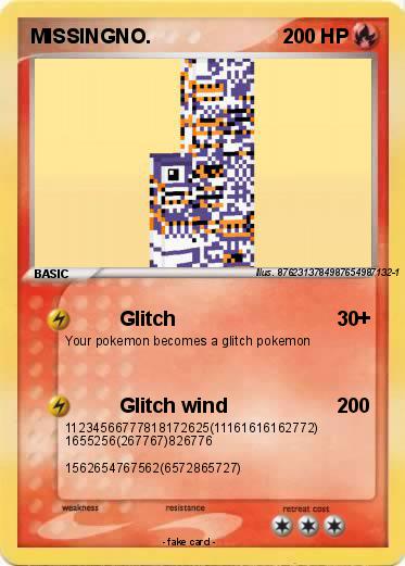 Pokémon MISSINGNO 1158 1158 - Glitch - My Pokemon Card