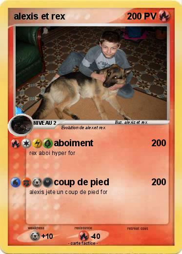 Pokémon alexis et rex - aboiment - Ma carte Pokémon