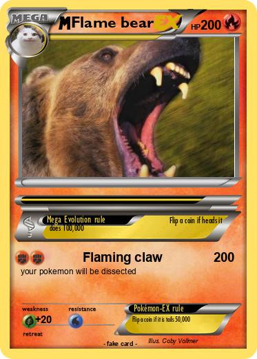 Pokémon Flame bear 2 2 - Flaming claw - My Pokemon Card