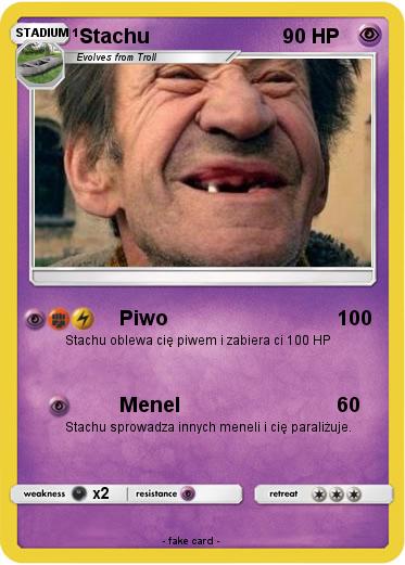 Pokémon Stachu 14 14 - Piwo - Twoja własna karta pokemon