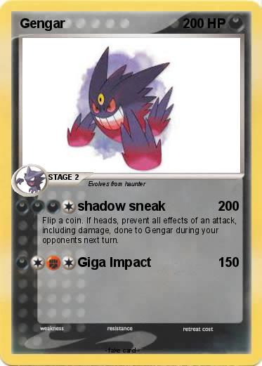 Pokémon Gengar 757 757 - shadow sneak - My Pokemon Card