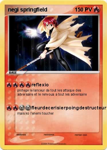 Pokémon negi springfield 1 1 - reflexio - Ma carte Pokémon
