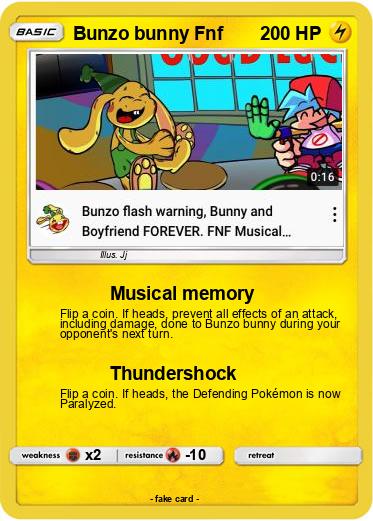 Pokémon Bunzo bunny Fnf - Musical memory - My Pokemon Card
