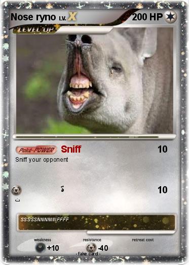 Pokémon Nose ryno - Sniff - My Pokemon Card