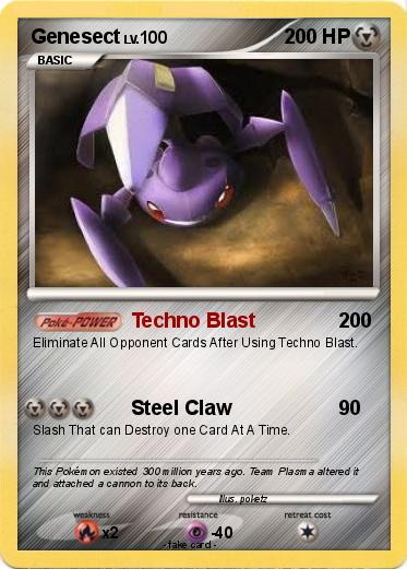 Pokémon Genesect 698 698 - Techno Blast - My Pokemon Card