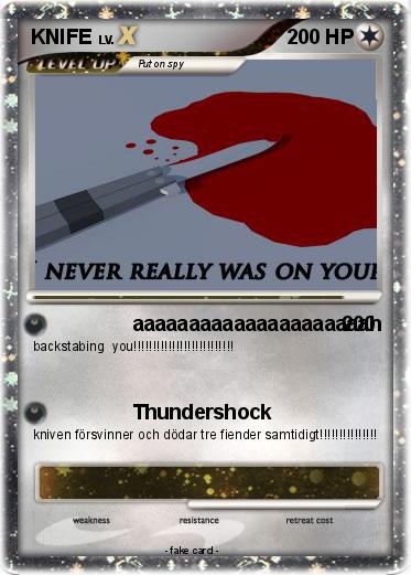 Pokémon KNIFE 152 152 - aaaaaaaaaaaaaaaaaaaaah - My Pokemon Card