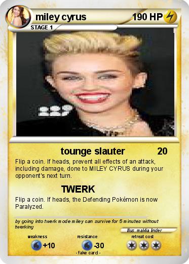 Pokémon miley cyrus 337 337 - tounge slauter - My Pokemon Card