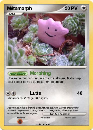 Pokémon Metamorph 42 42 - Morphing - Ma carte Pokémon