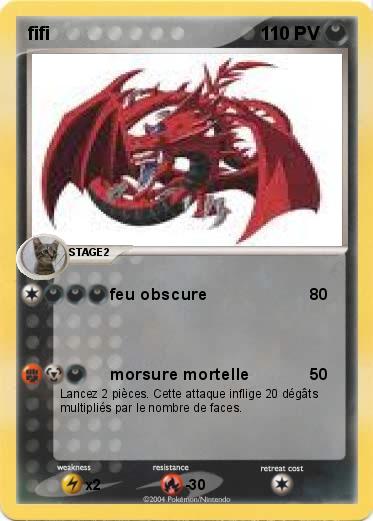 Pokémon fifi 10 10 - feu obscure - Ma carte Pokémon