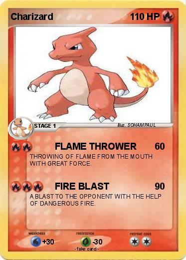 Pokémon Charizard 10087 10087 - FLAME THROWER - My Pokemon Card