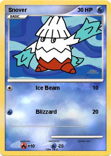 Pokémon Snover 30 30 - Ice Beam - My Pokemon Card