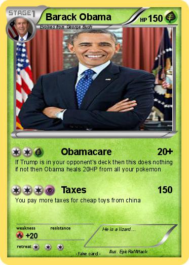 Pokémon Barack Obama 429 429 - Obamacare - My Pokemon Card