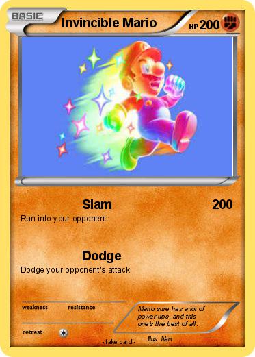 Pokémon Invincible Mario 24 24 - Slam - My Pokemon Card