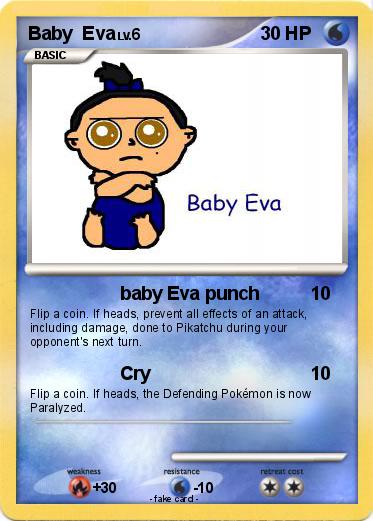 Pokémon Baby Eva 1 1 - baby Eva punch - My Pokemon Card