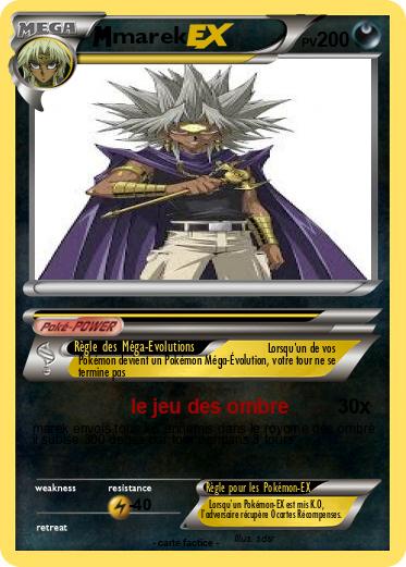 Pokémon marek 40 40 - le jeu des ombre - Ma carte Pokémon