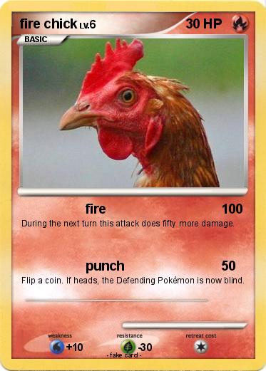 Pokémon fire chick - fire - My Pokemon Card