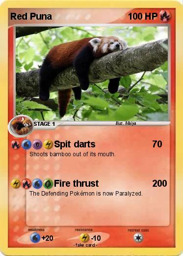 Pokémon Red Puna - Spit darts - My Pokemon Card
