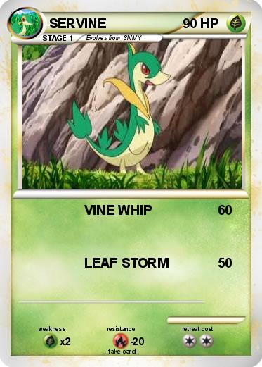 Pokémon SERVINE 122 122 - VINE WHIP - My Pokemon Card