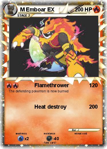 Pokémon M Emboar EX - Flamethrower - My Pokemon Card