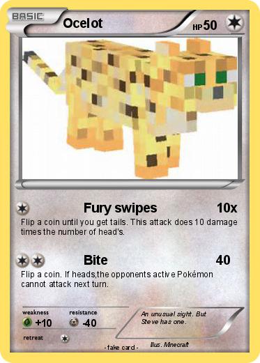 Pokémon Ocelot 140 140 - Fury swipes - My Pokemon Card